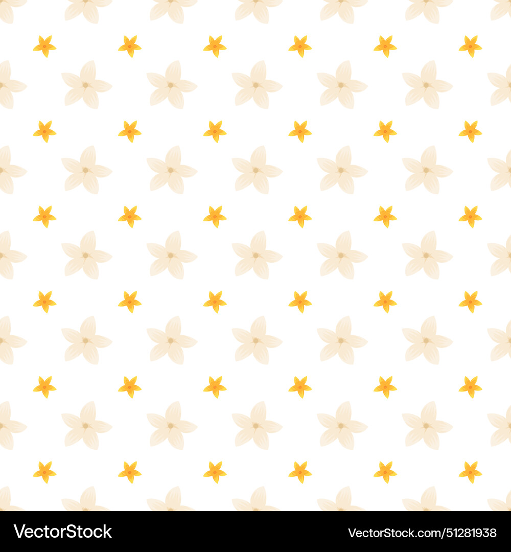 Flat floral pattern design Royalty Free Vector Image
