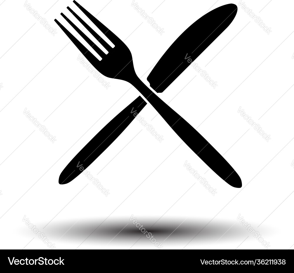 Fork and knife icon Royalty Free Vector Image - VectorStock