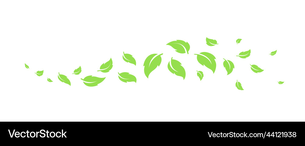Green botanical background with leaves and branch Vector Image