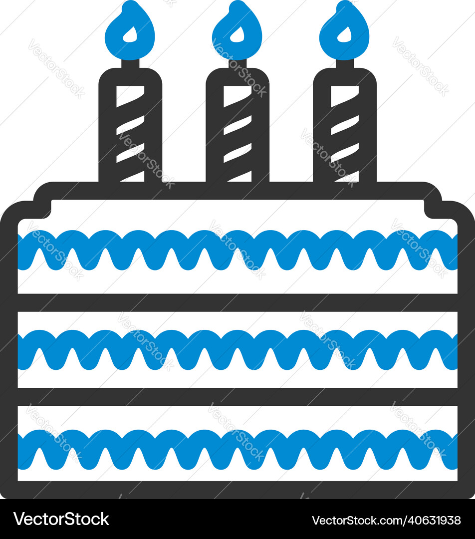 Party cake icon Royalty Free Vector Image - VectorStock