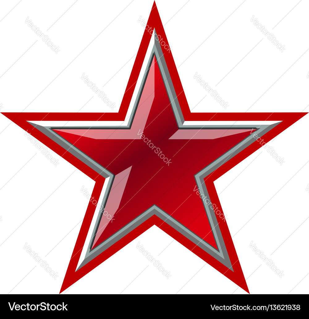 Red Star Symbol Royalty Free Vector Image - VectorStock