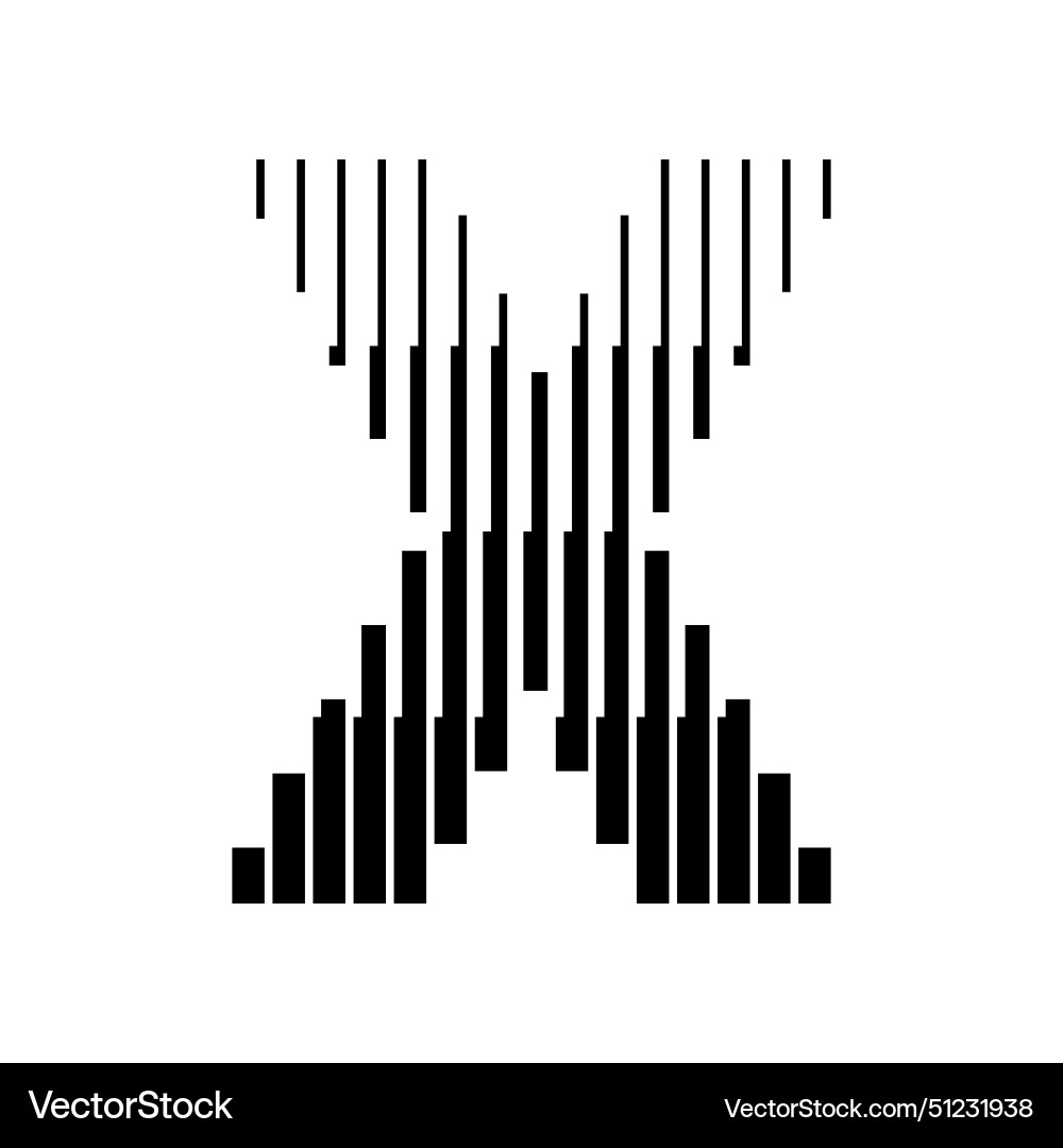 X letter lines logo icon Royalty Free Vector Image