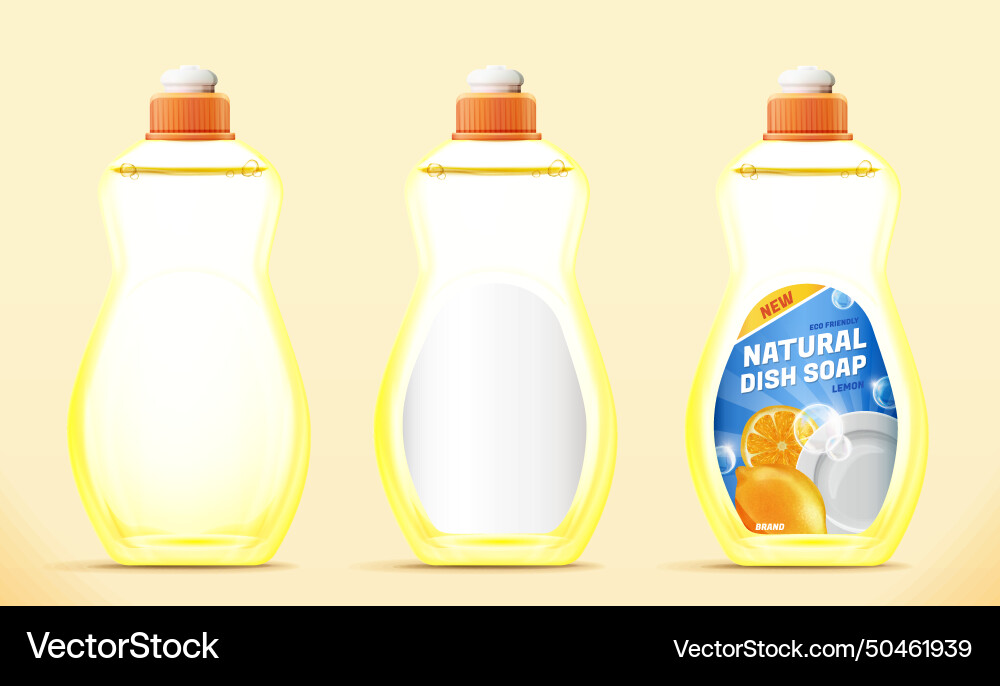 Dish soap container design Royalty Free Vector Image