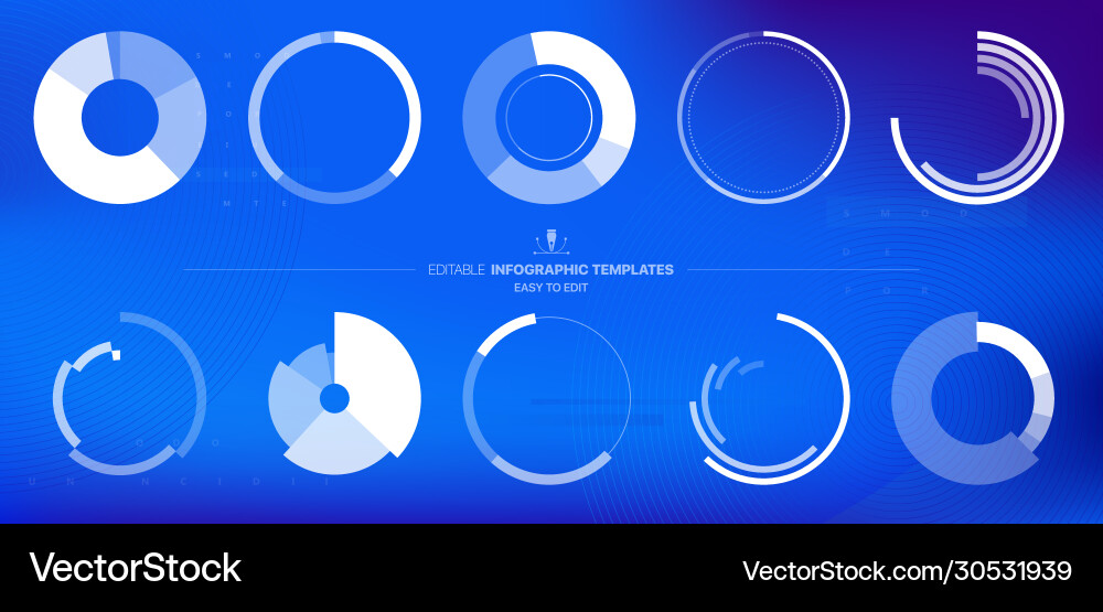 Editable infographic templates use in corporate Vector Image