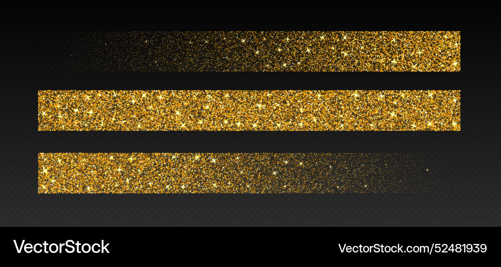 Golden glitter brush strokes shimmer spray effect Vector Image
