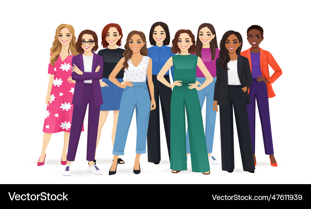 Group of women Royalty Free Vector Image - VectorStock