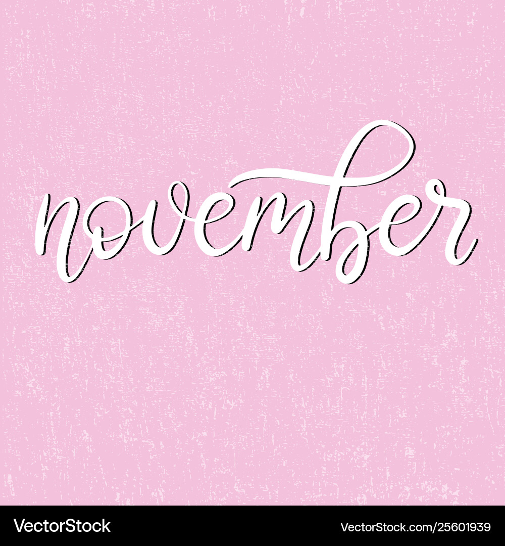 Handwritten name month for calendar Royalty Free Vector