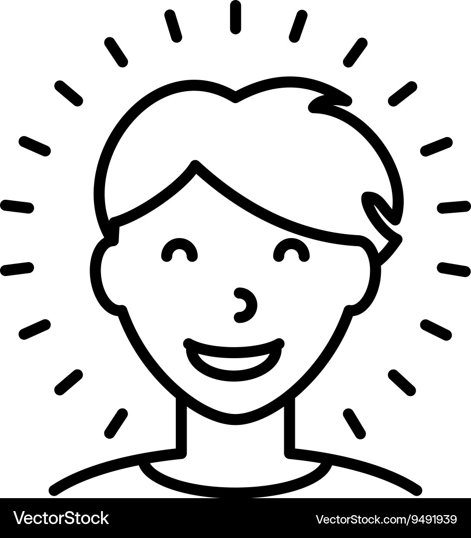 Happy healthy man icon Royalty Free Vector Image