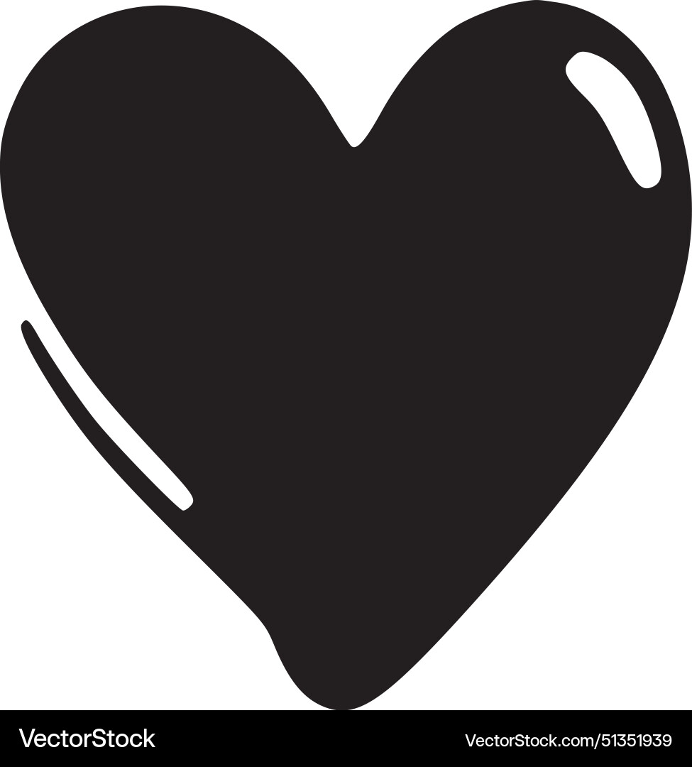 Heart - minimalist and simple silhouette Vector Image