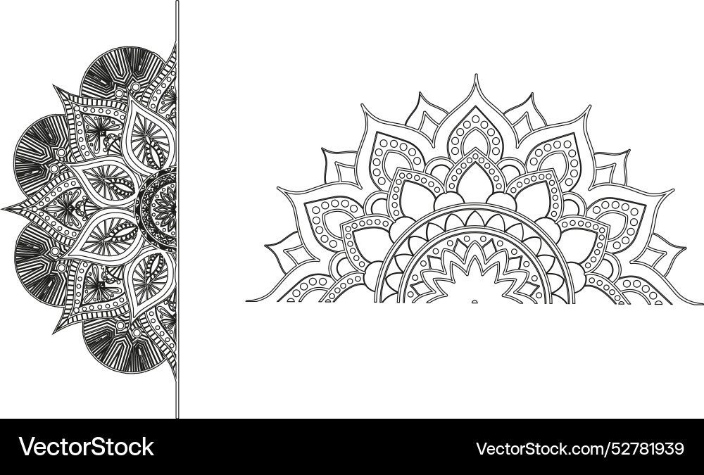Mandala design elements Royalty Free Vector Image