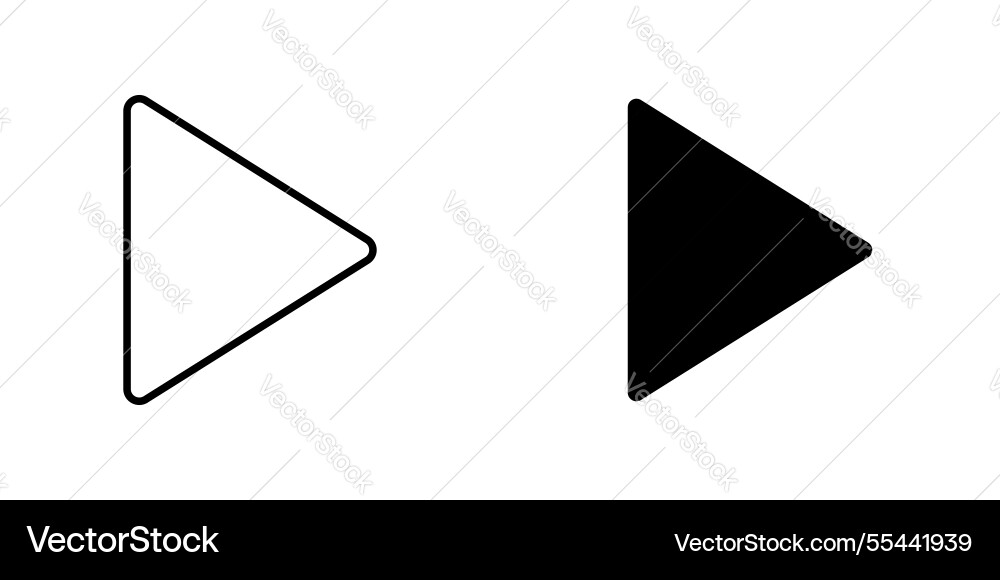 Play icon symbol collection on white background Vector Image
