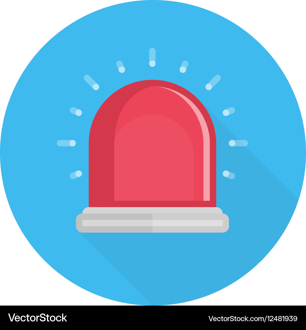 Red siren icon Royalty Free Vector Image - VectorStock