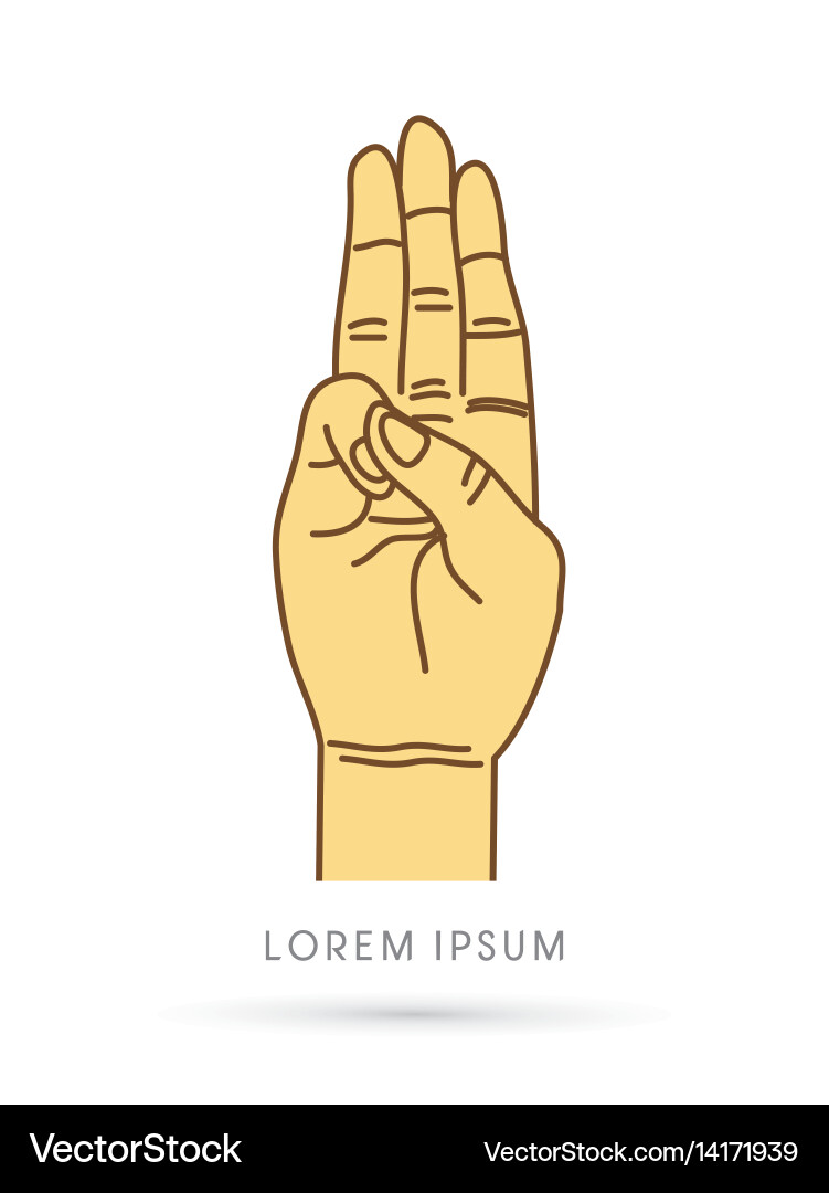 Scout Honor Gesture - Three Fingers Royalty Free Vector