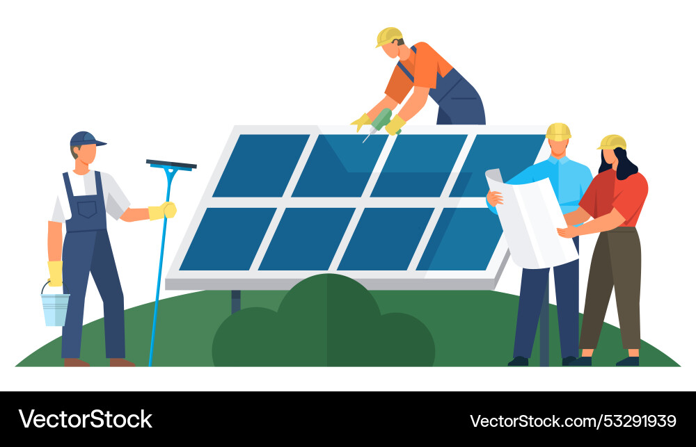 Solar panel innovative approaches are needed Vector Image