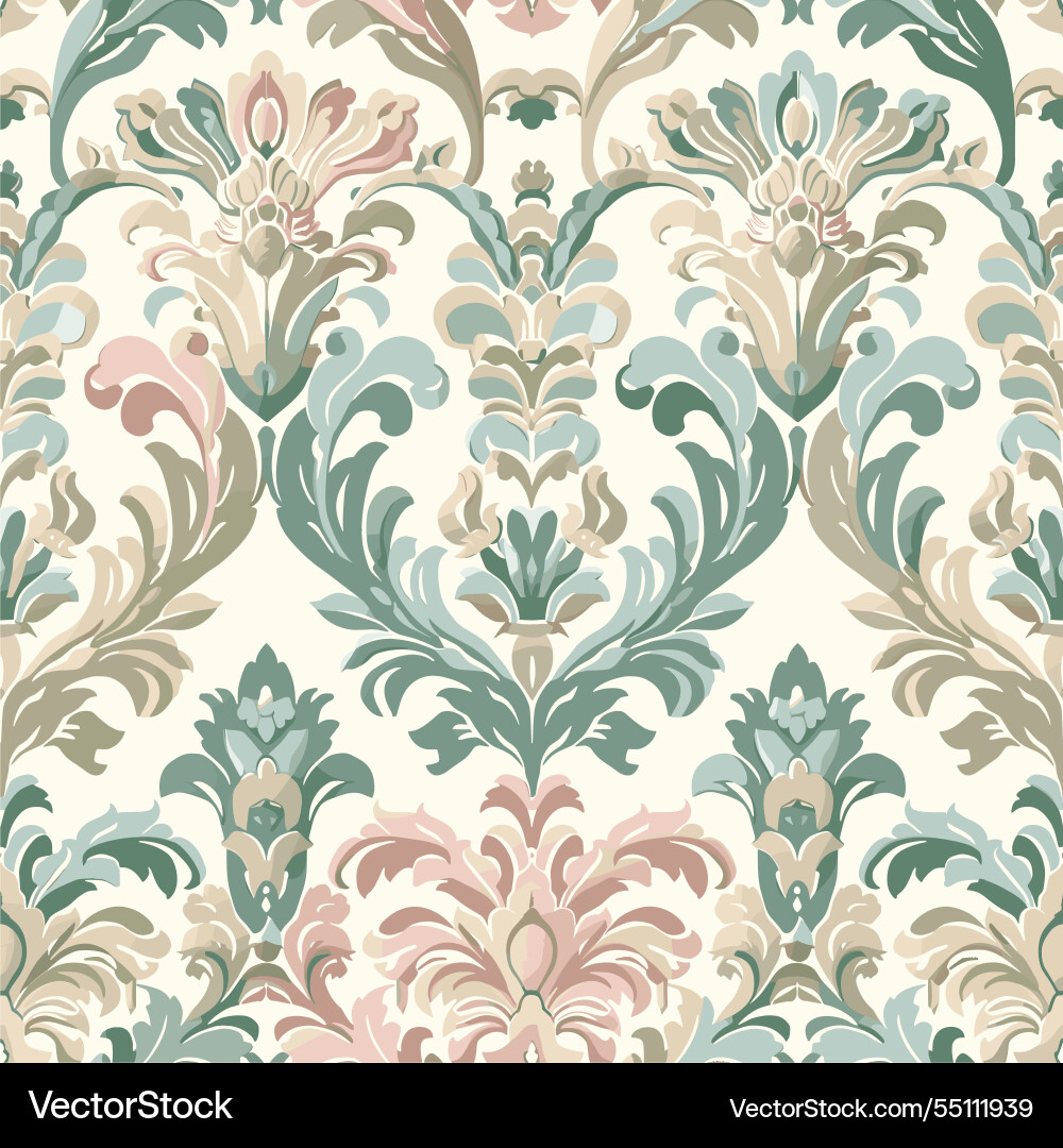 Victorian Damask Pattern Royalty Free Vector Image