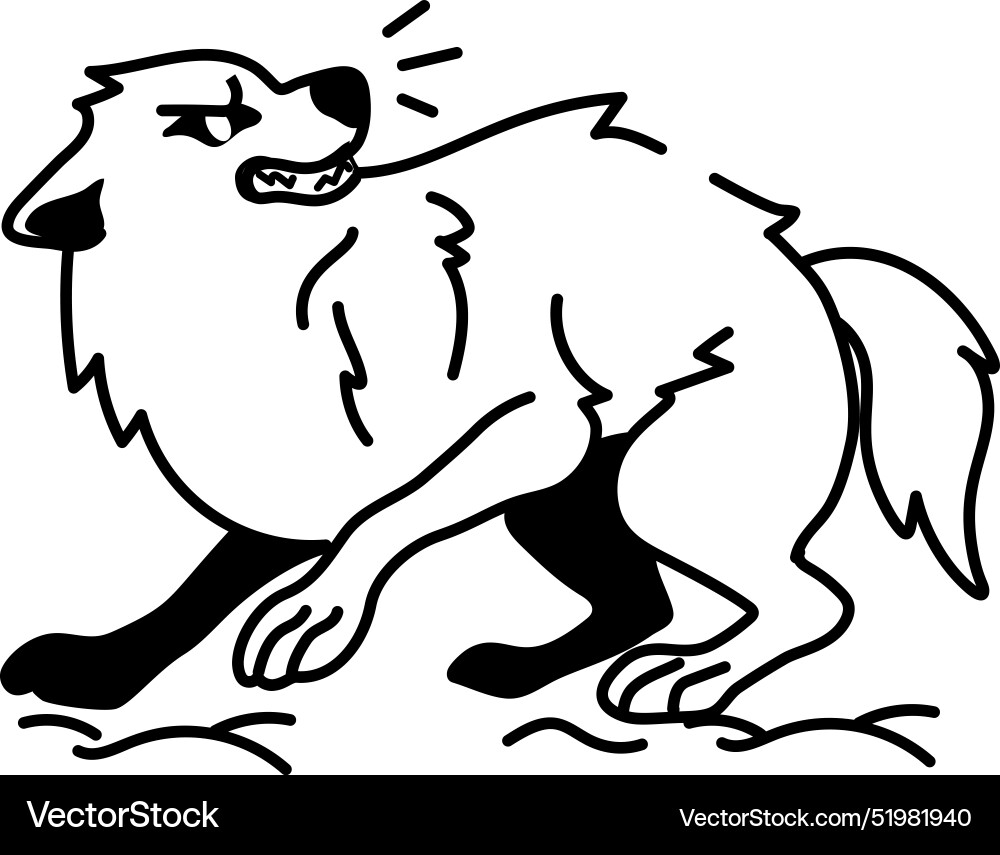 Angry wolf Royalty Free Vector Image - VectorStock