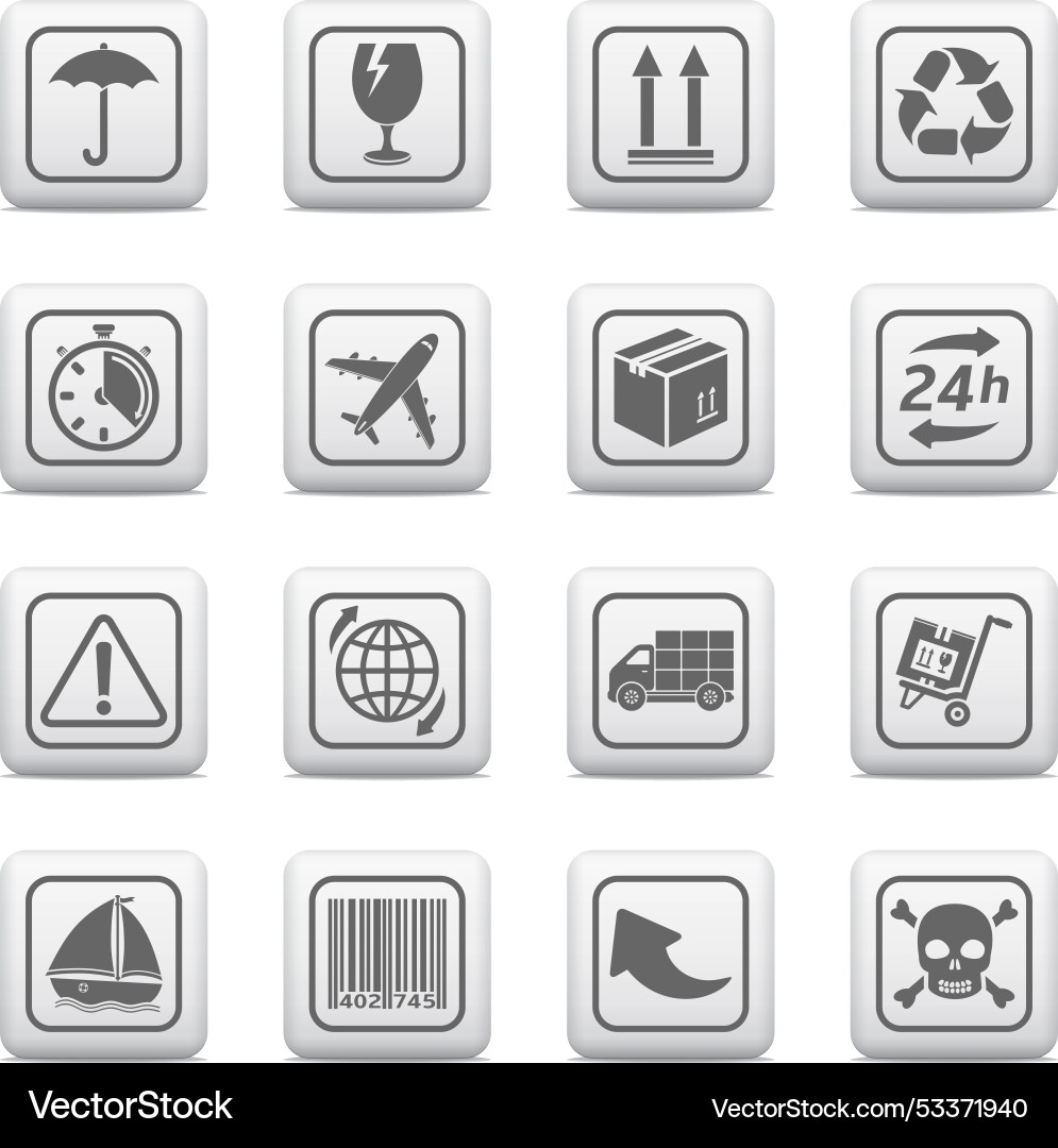 Logistic web icons Royalty Free Vector Image - VectorStock