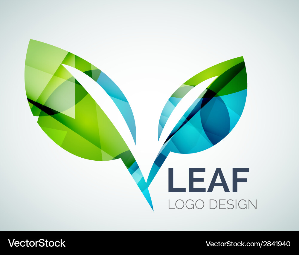 Modern Leaf Logo Royalty Free Vector Image - VectorStock