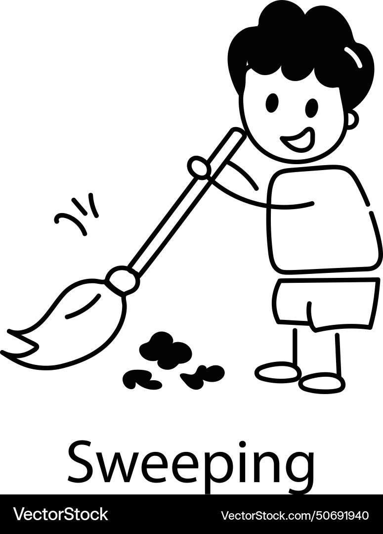 Sweeping Royalty Free Vector Image - VectorStock