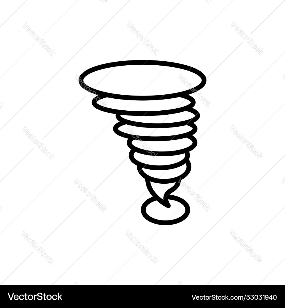 Tornado icon isolated on white background Vector Image