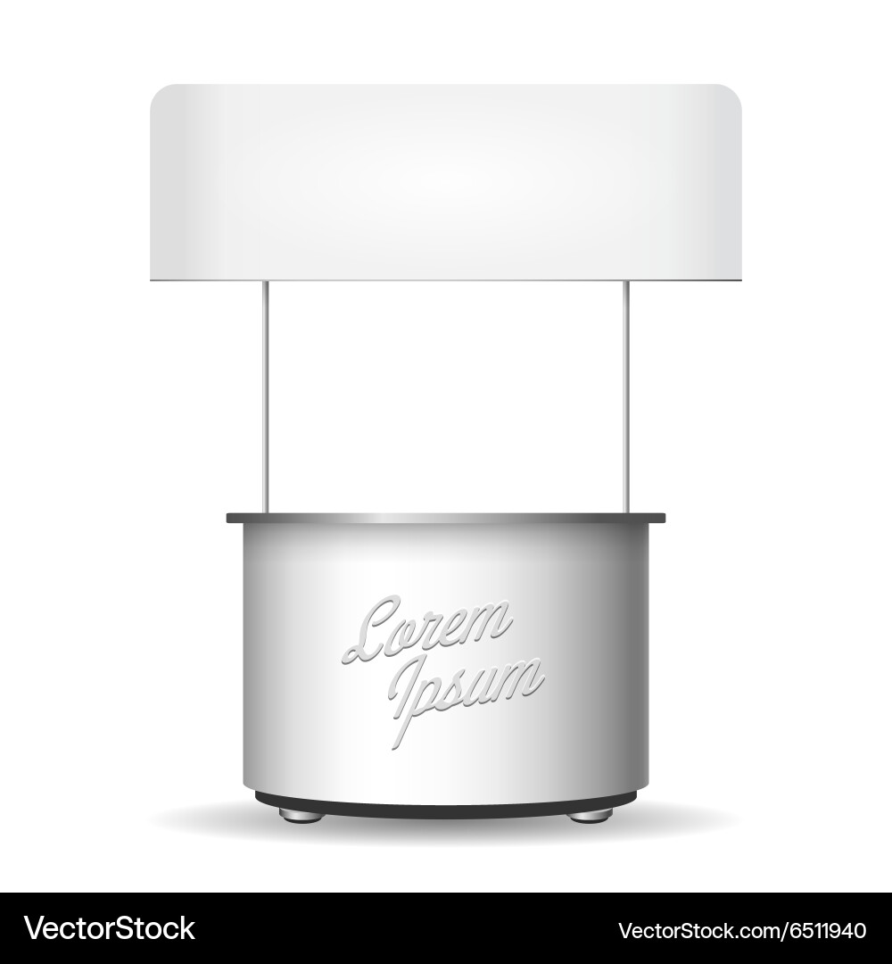White Retail Stall Template Royalty Free Vector Image
