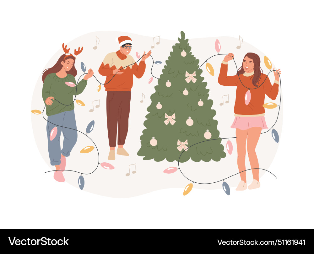 Christmas party isolated concept Royalty Free Vector Image