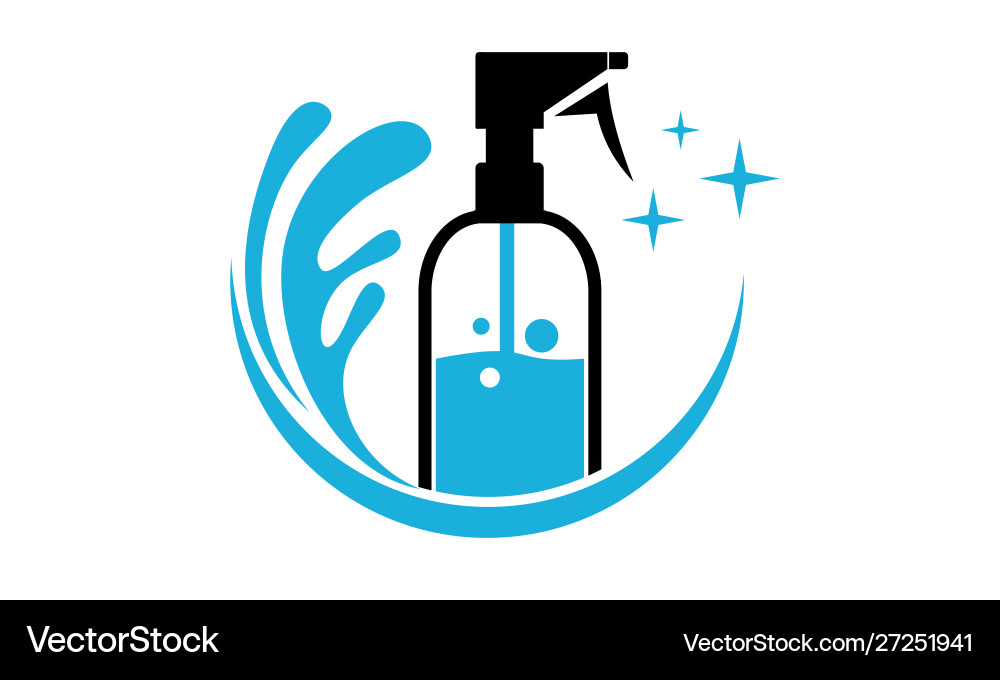 Creative cleaning service and clean concept logo Vector Image