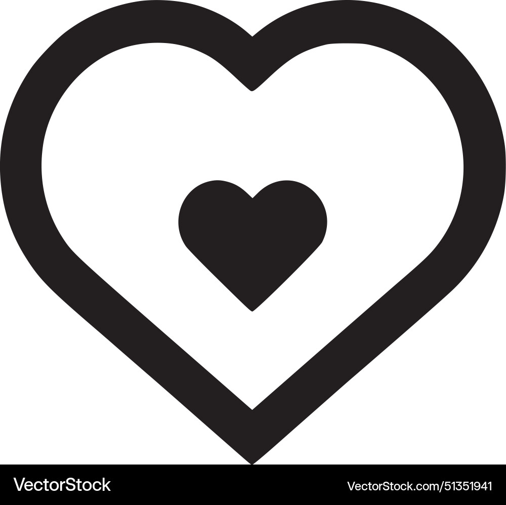 Heart - black and white Royalty Free Vector Image