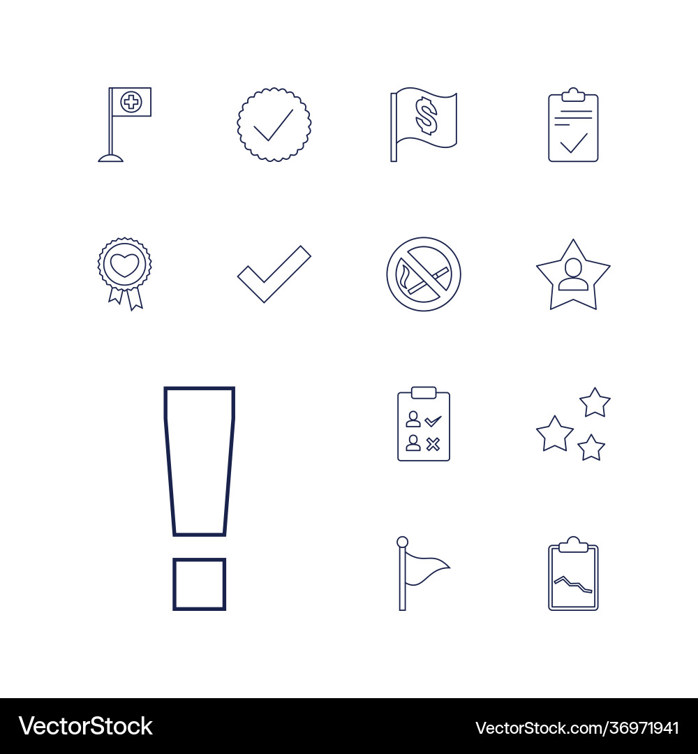 Mark icons Royalty Free Vector Image - VectorStock