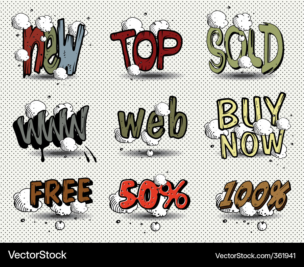Stickers Royalty Free Vector Image - VectorStock