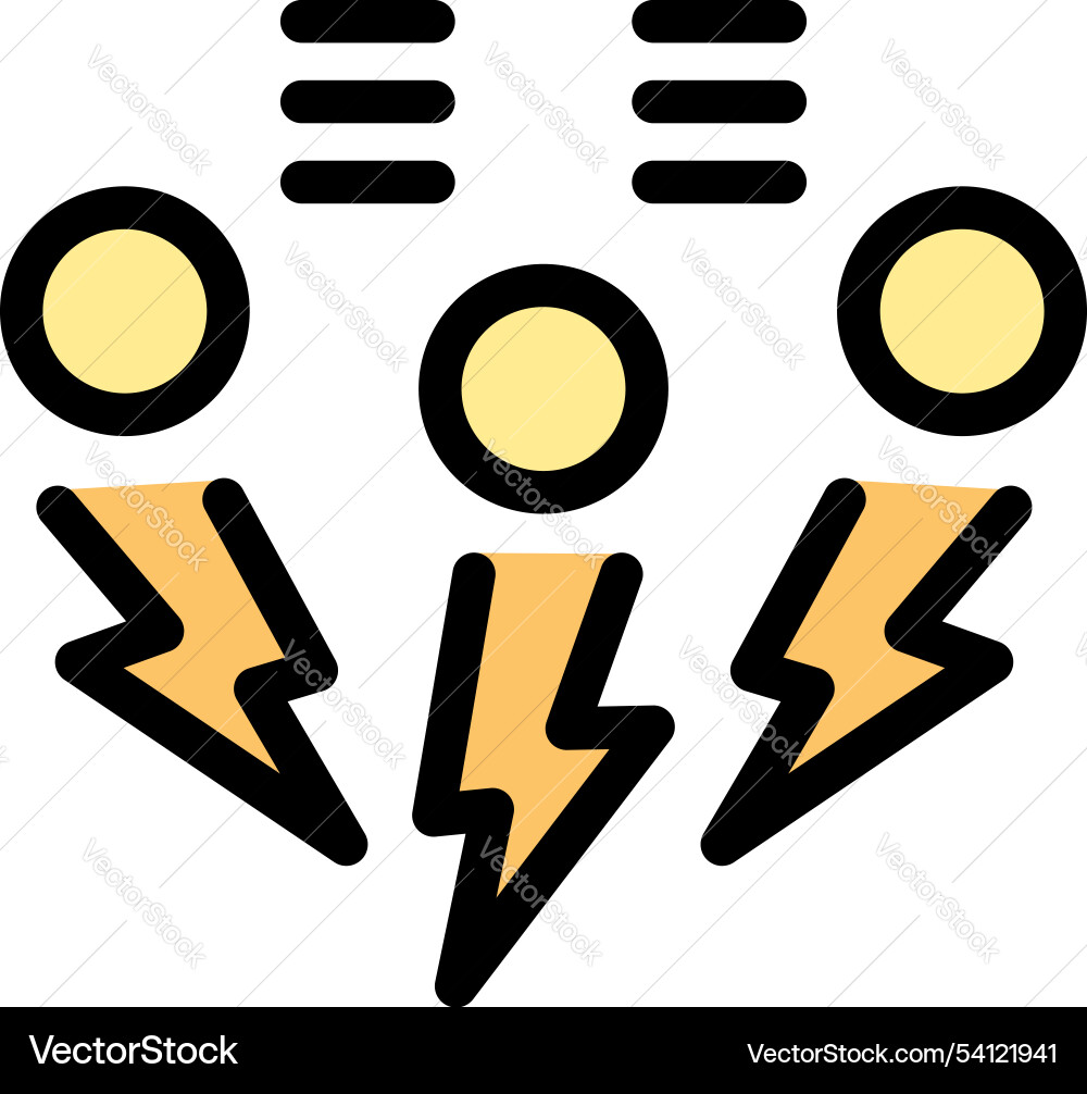 Team energy generating new ideas Royalty Free Vector Image
