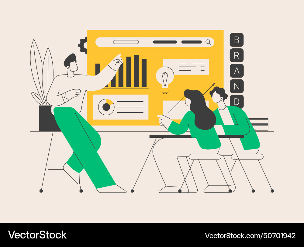 Branded Workshop Abstract Concept Royalty Free Vector Image