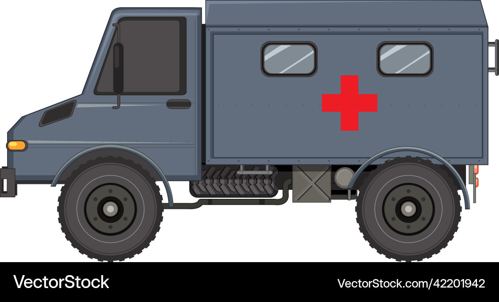 Military medic vehicle on white background Vector Image