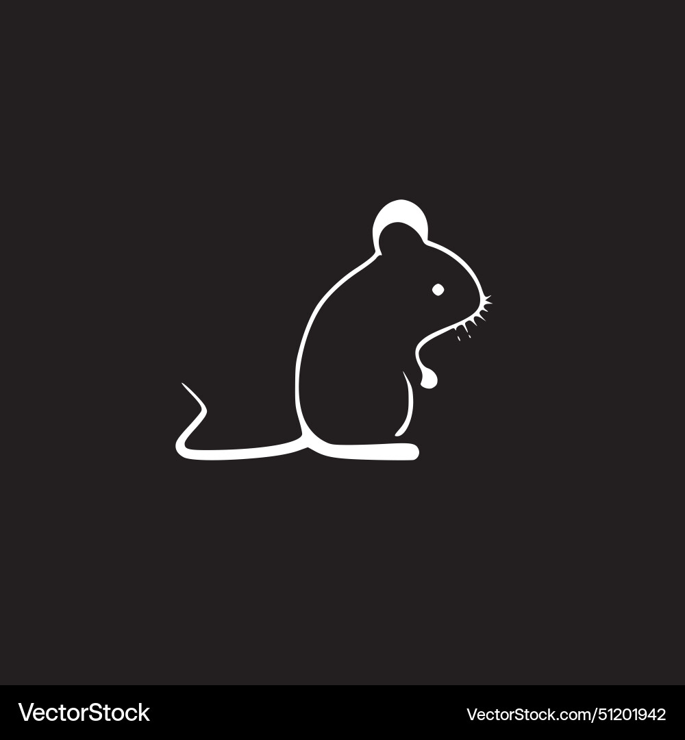 Mouse - minimalist and simple silhouette Vector Image