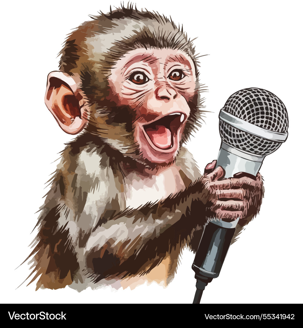 Simple monkey artwork Royalty Free Vector Image