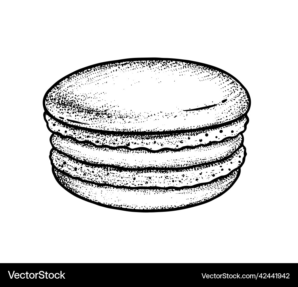 Skizze von Macaroon Lizenzfreies Vektorbild - VectorStock