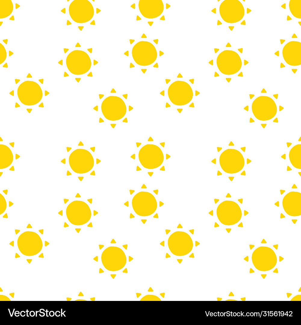 Sun pattern for summer in background Royalty Free Vector
