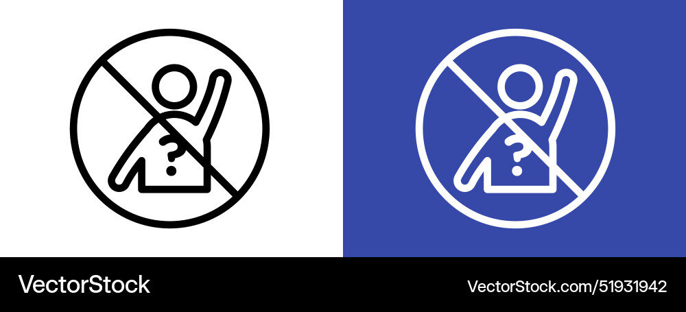 This please do not ask sign requests silence Vector Image