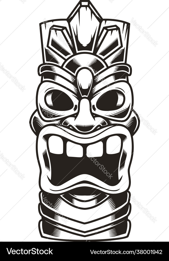 Tiki Idol - Polynesian Art Royalty Free Vector Image