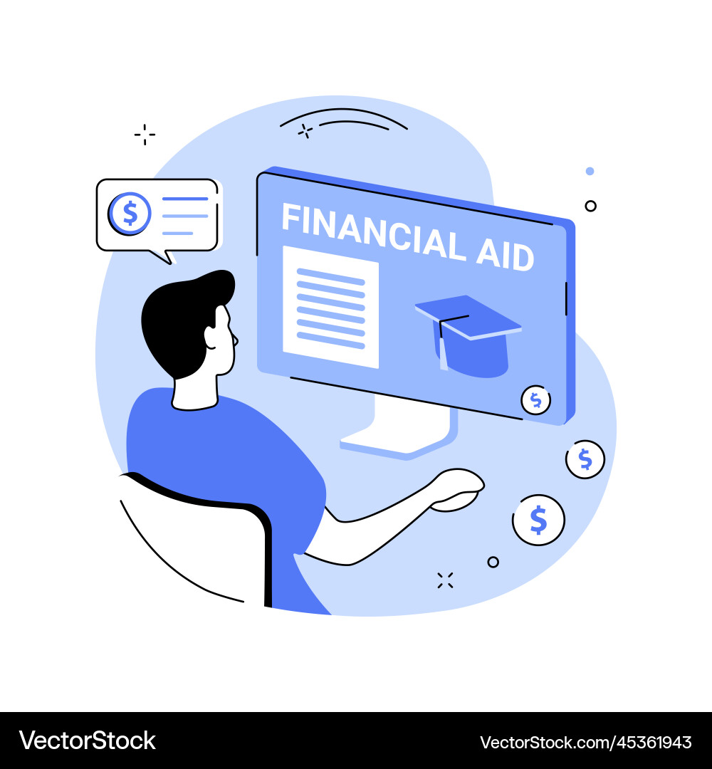 Apply for financial aid isolated cartoon Vector Image