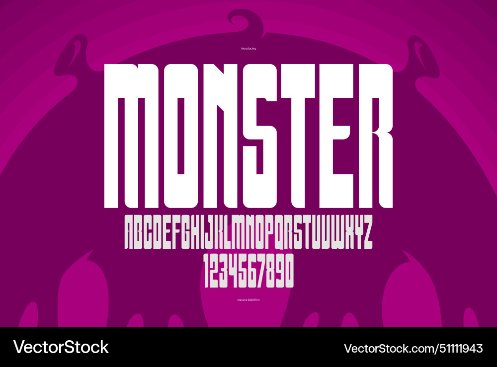 Bold and strong geometric font for logos Vector Image