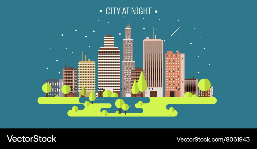 Cityscape Skyline Royalty Free Vector Image - VectorStock