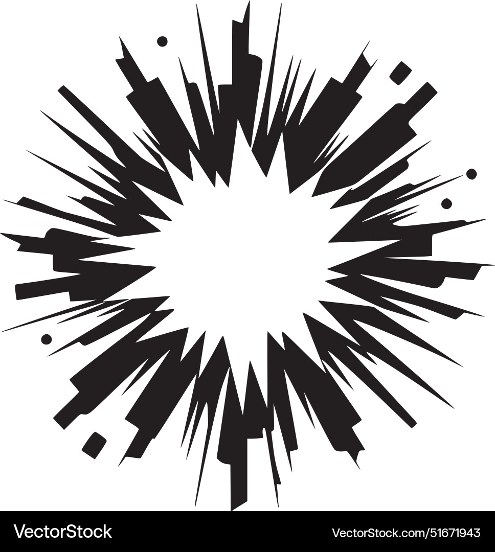 Explosion - minimalistische und einfache Silhouette