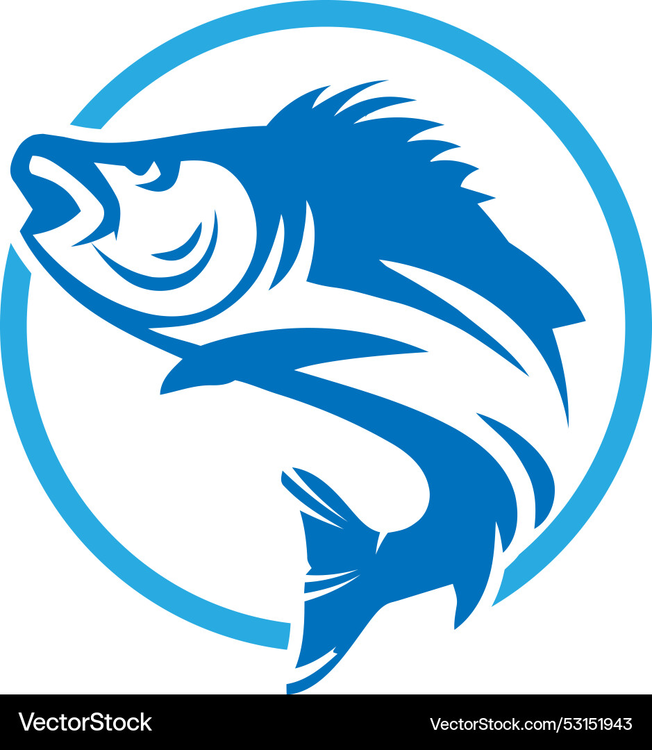 Fishing logo Royalty Free Vector Image - VectorStock