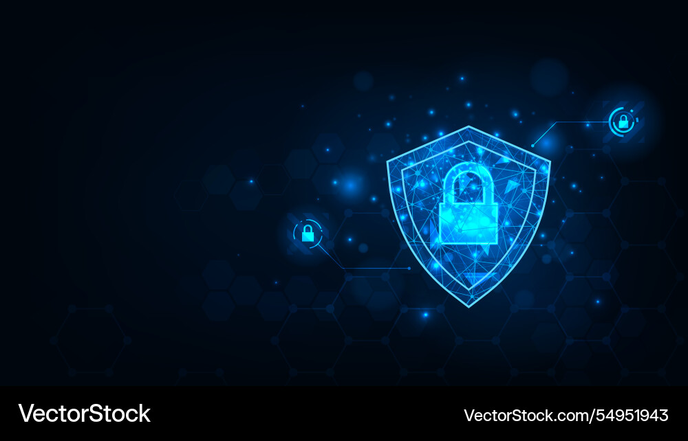 Futuristic technology security concept lock data Vector Image