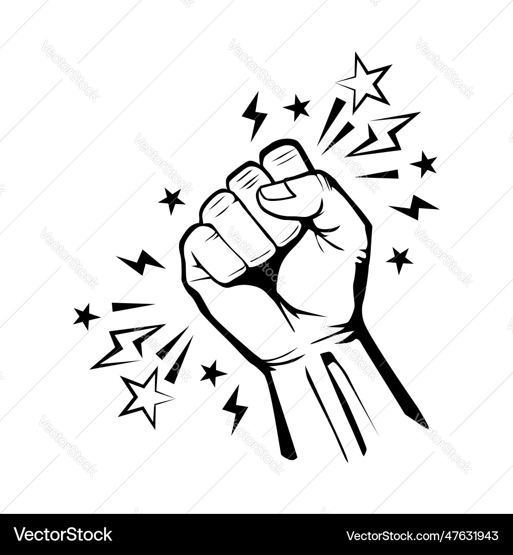 Protest Fist Symbol Royalty Free Vector Image - VectorStock