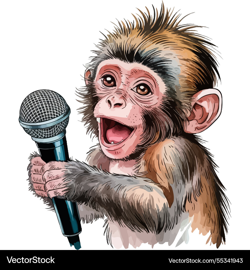 Simple monkey artwork Royalty Free Vector Image