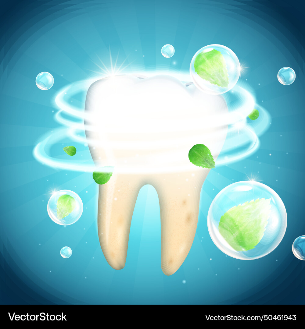 Tooth whitening effect Royalty Free Vector Image
