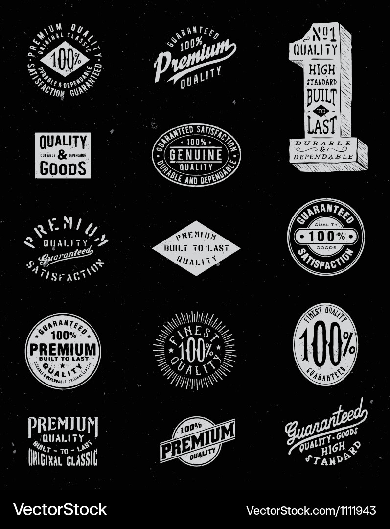 Vintage label set Royalty Free Vector Image - VectorStock
