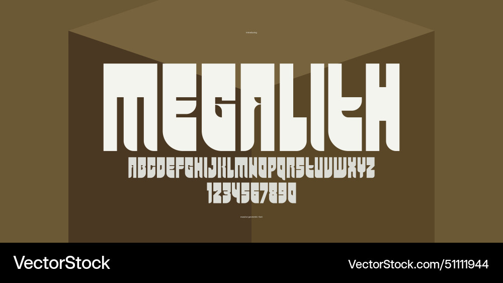 Bold and strong geometric font for logos Vector Image